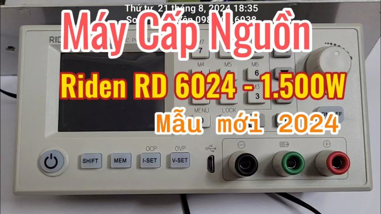 máy cấp nguồn Riden RD6024-1.500W mẫu mới 2024 - YouTube