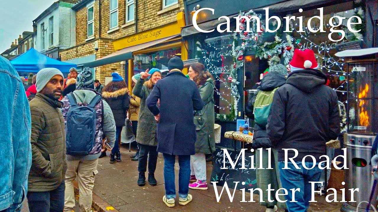 Cambridge, Mill Road Winter Fair 2023, walk. 4K - YouTube
