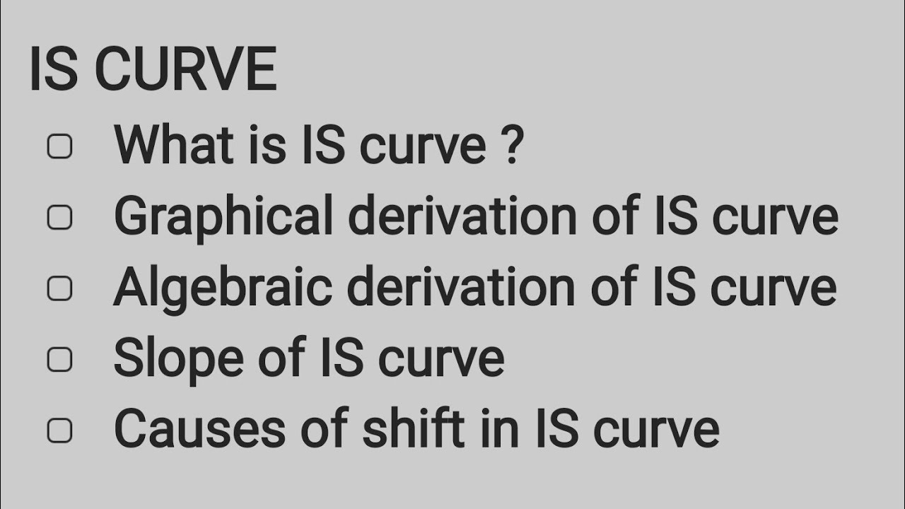 IS CURVE // MACROECONOMICS - YouTube
