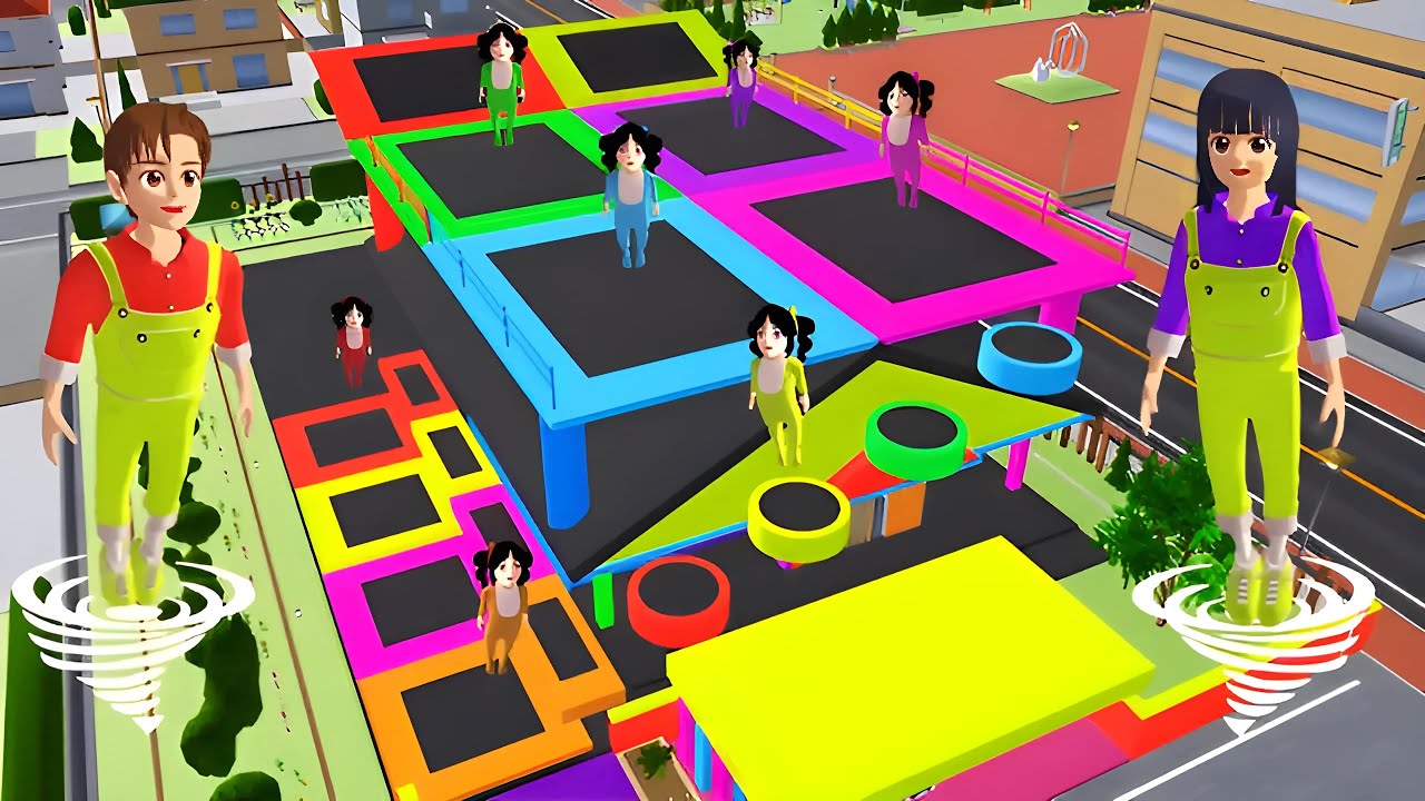 YUTA'S HOUSE BECOMES A GIANT TRAMPOLINE - SAKURA SCHOOL SIMULATOR - YouTube