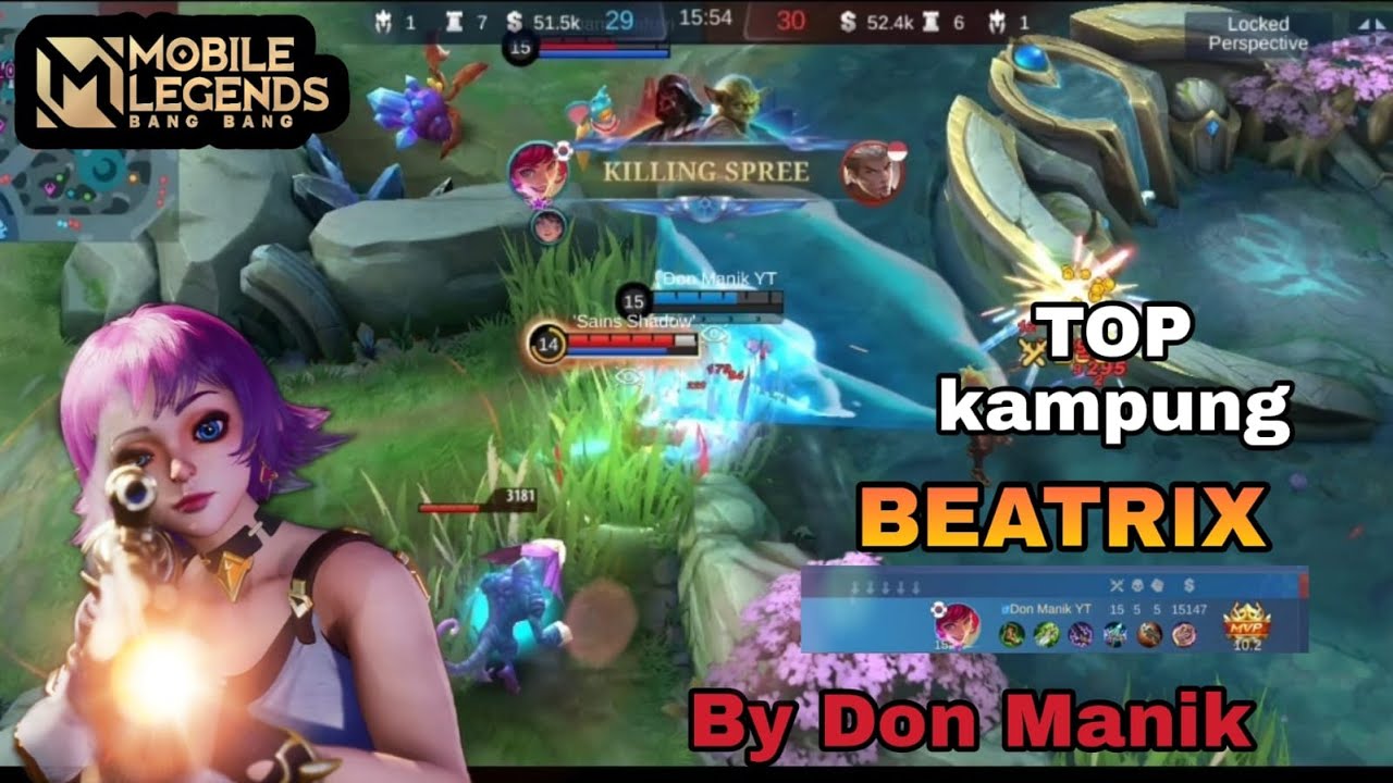 Top Kampoeng Beatrix ML... Beatrix Solo ranked ya gess yaaa... Pesona rank Mytic rasa Low tier ...