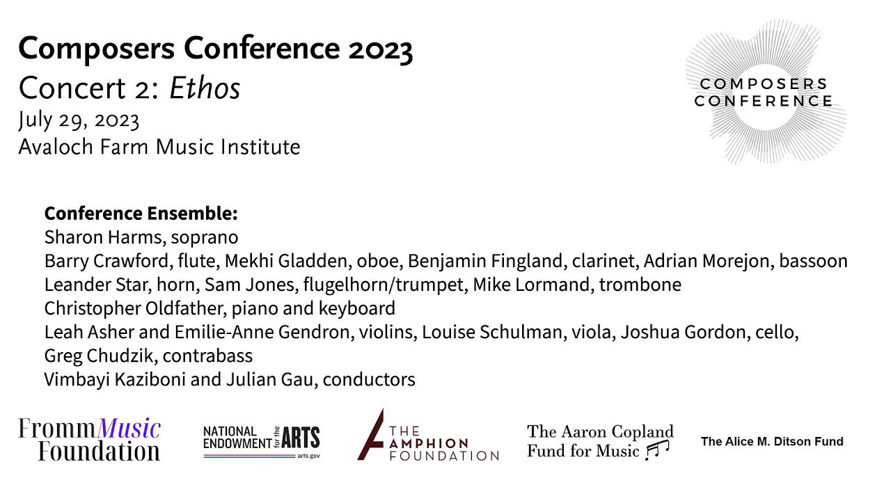 Composers Conference 2023: Conference Ensemble Concert II - July 29 - YouTube