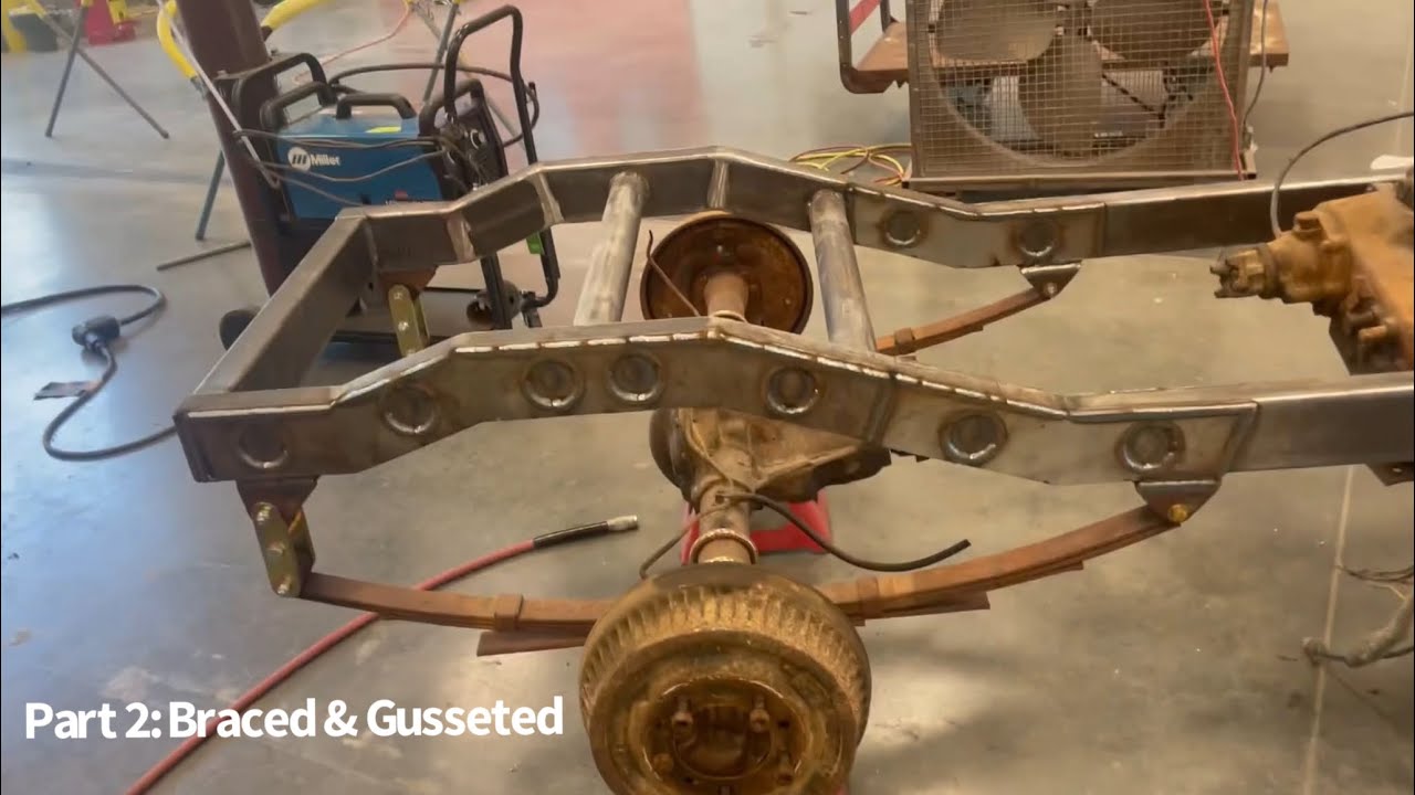 Custom Jeep Frame Build Part 2: Braces and Gussets - YouTube