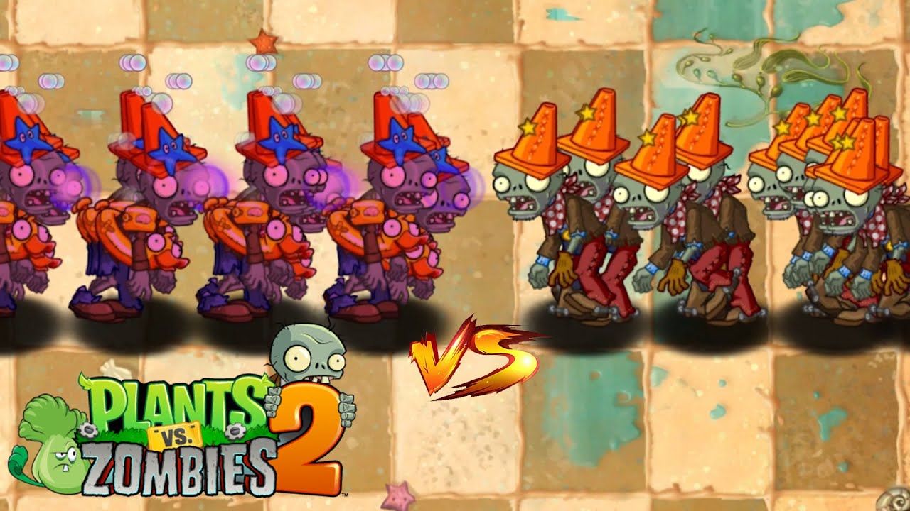 PvZ 2 - 20 Ducky Tube Armor 1 Zombies Vs Other 20 zombies in Plants Vs ...