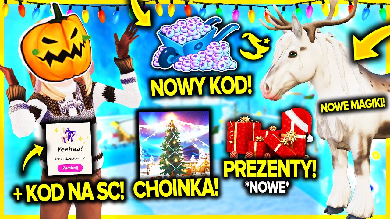 *NOWY KOD NA SC* ZIMA W STAR STABLE! 😱 PREZENTY, ZIMOWA WIOSKA + ŚNIEG ...