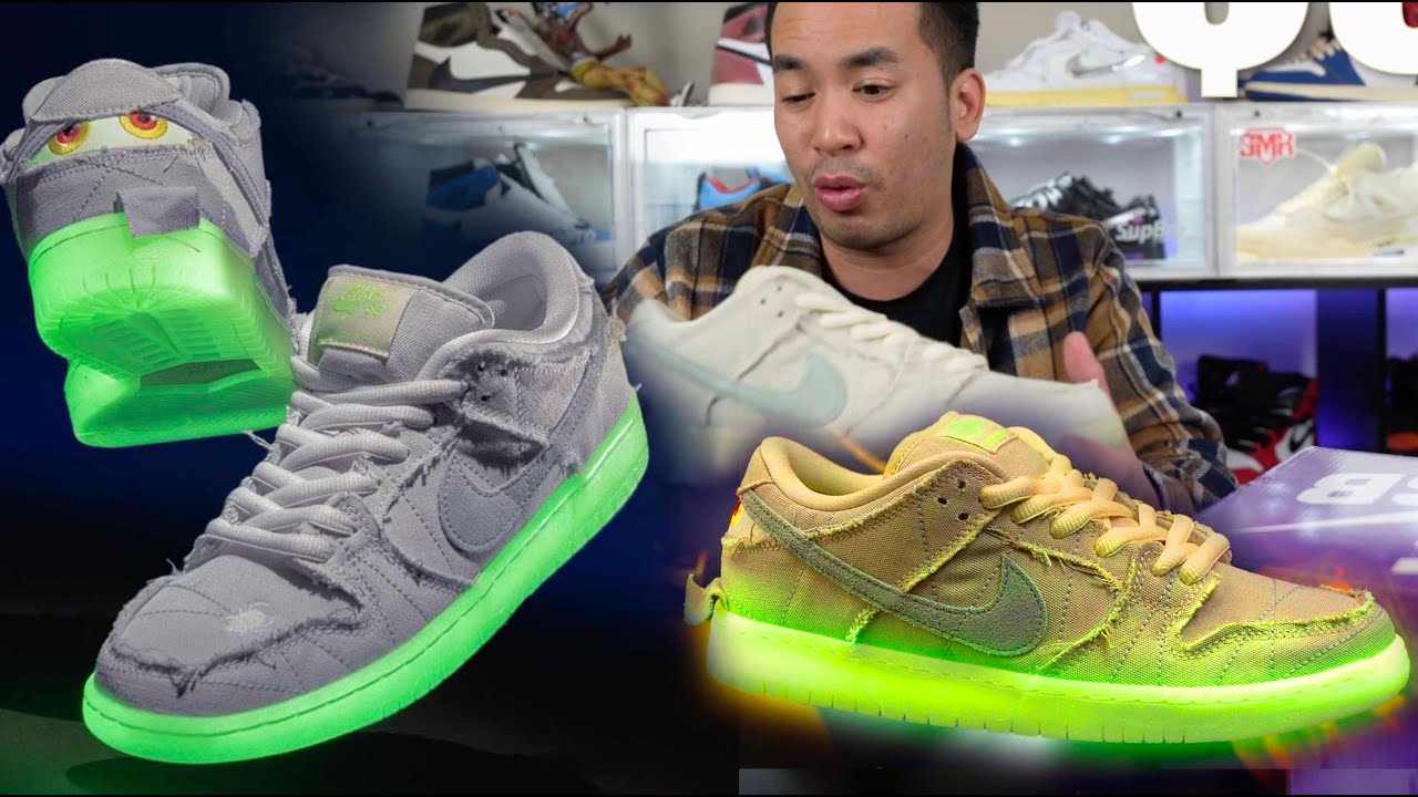 SB DUNKS THAT GLOW!! Nike SB DUNK Low MUMMY | OMFnetwork - YouTube