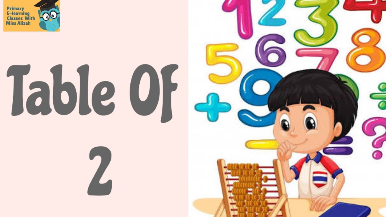 Maths: Table of 2 For grade 1 - YouTube
