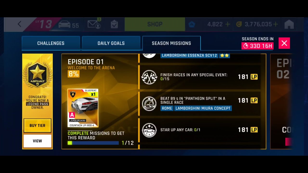 Asphalt 9 Legends | Completing season mission | Beat 89 seconds in ...