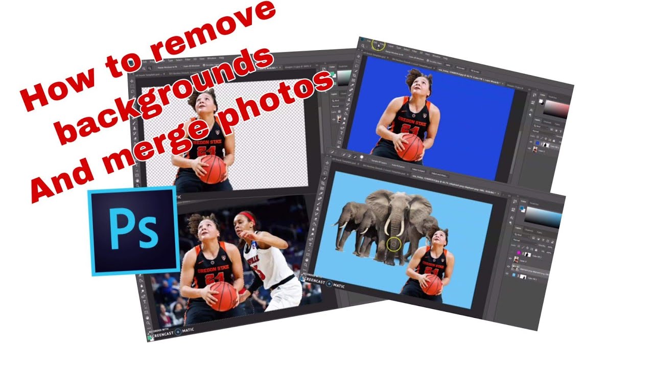 How to Remove/change Backgrounds and merge photos using Photoshop - YouTube
