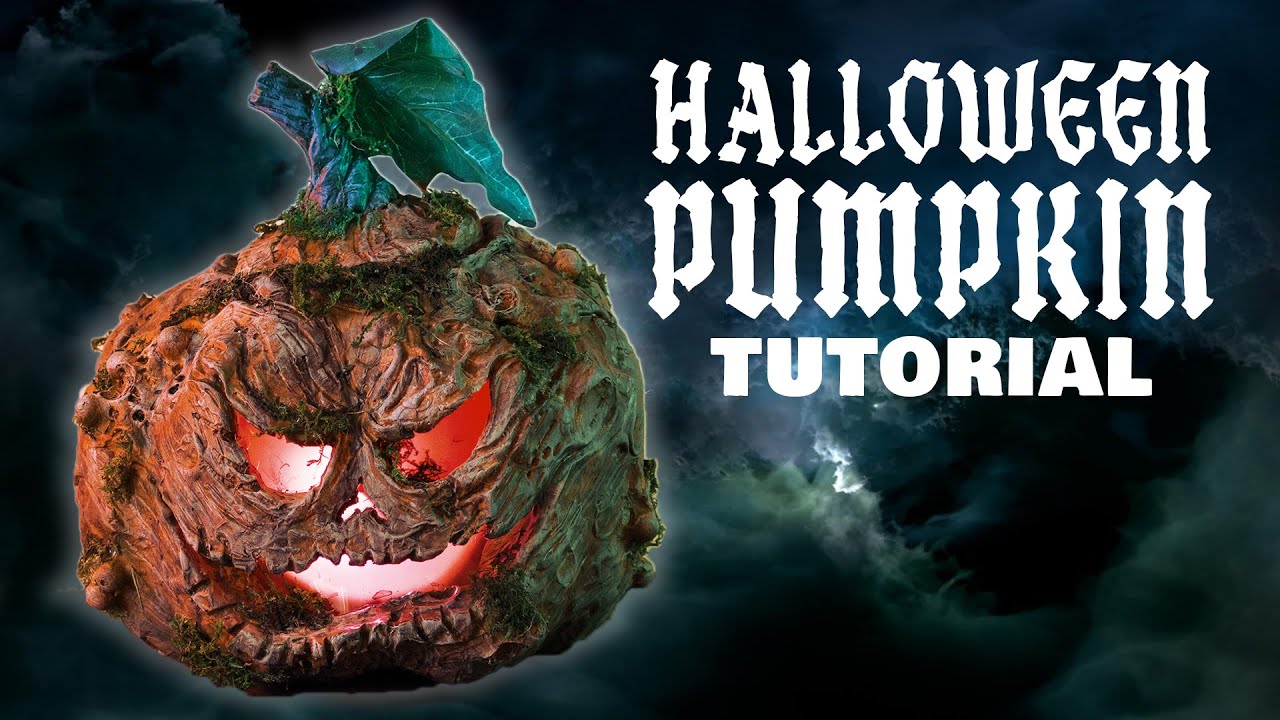 HOW TO MAKE A SPOOKY HALLOWEEN PUMPKIN USING FOAM CLAY - YouTube