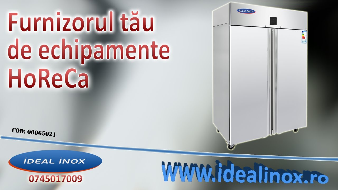 Congelator profesional inox cu 2 usi, Ideal Inox, 1240 l - YouTube