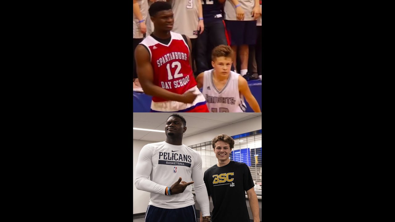 Zion Williamson REUNITES with The Viral Kid Who Guarded Him in 8th ...