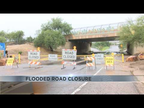 Monsoon floods force road closure on Tucson's northside