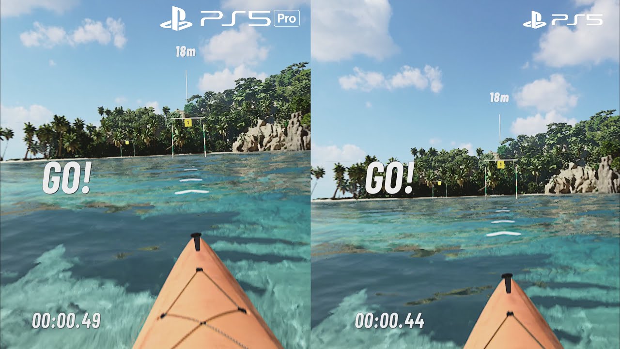 PS5 Pro vs PS5 VR2 Graphics Comparison: Kayak VR: Mirage (PlayStation ...