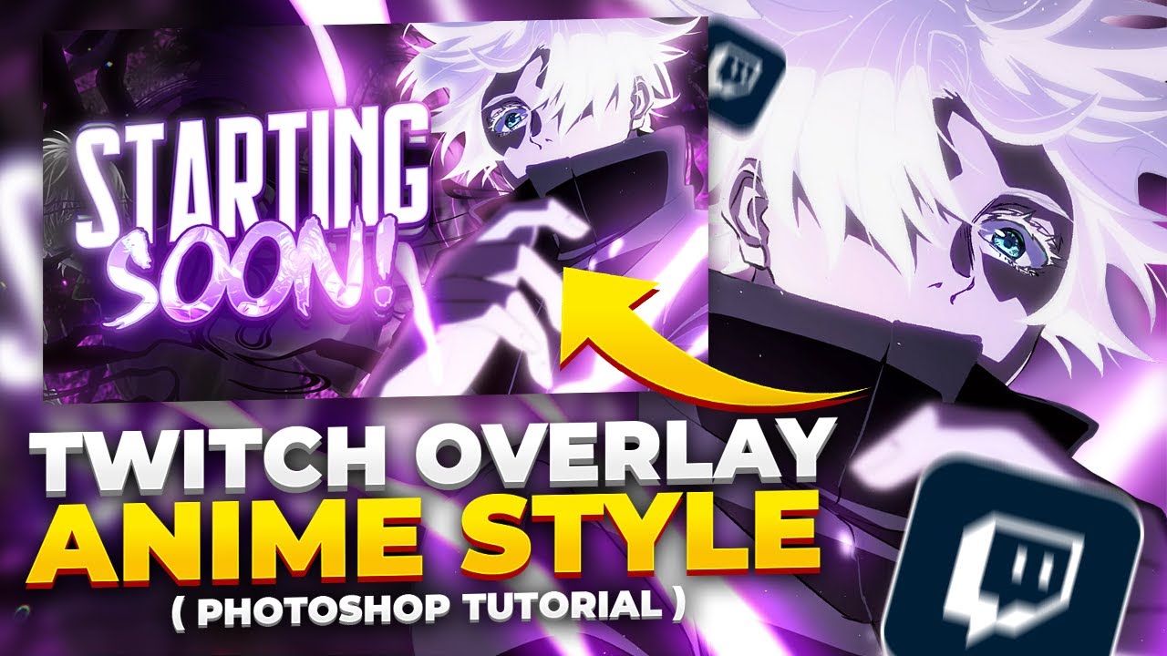 Free Twitch Overlay Anime Style Tutorial | Make Starting Screen Overlay ...