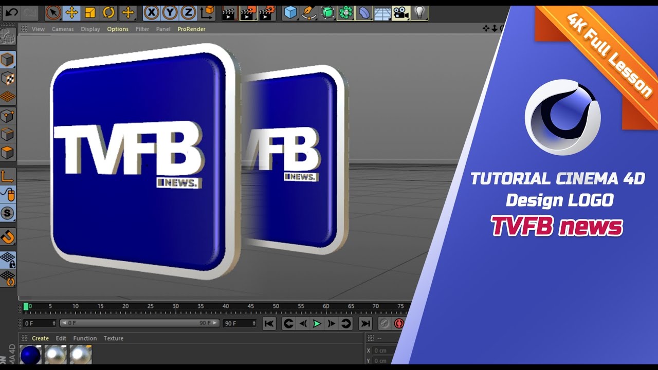 How to Created Logo TVFB News Animation Cinema 4D | KIMSROY Official ...