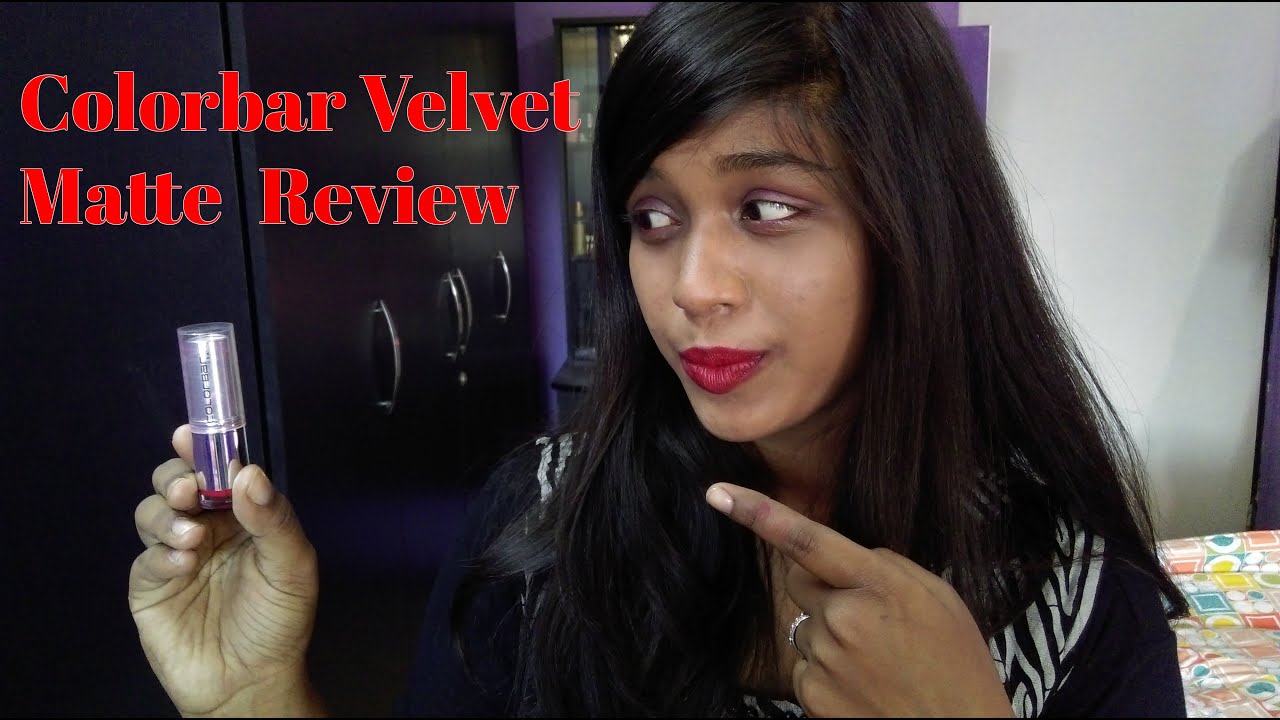 Review: Colorbar Velvet matte lipstick||Shade:Hot Hot Hot|| - YouTube