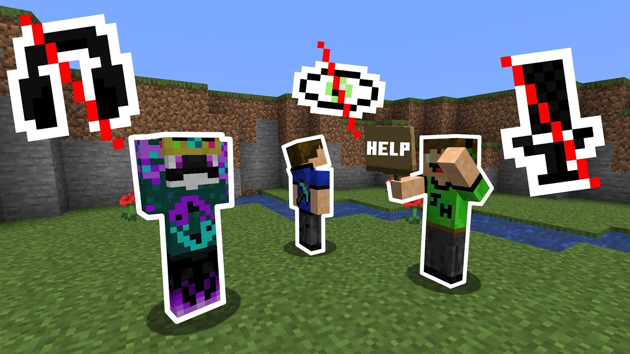 Minecraft, but we're blind, deaf, and mute - YouTube