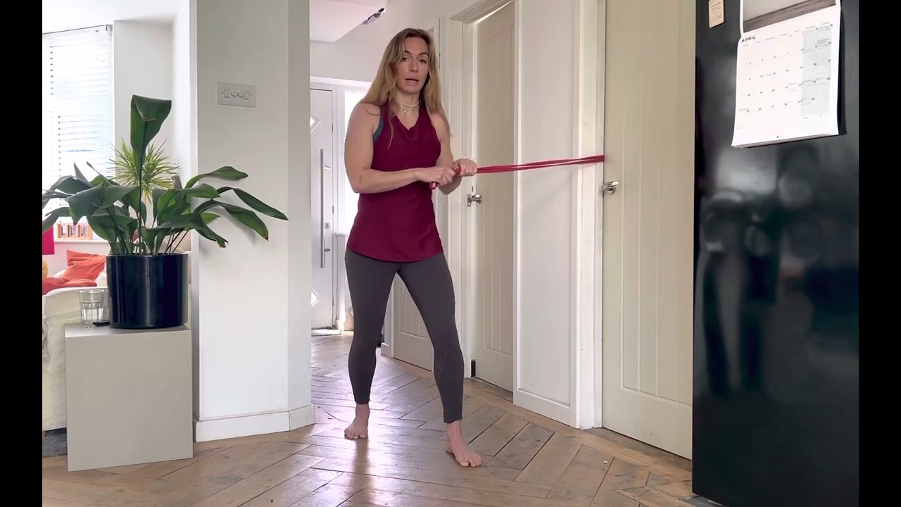 Pallof Press with band - YouTube