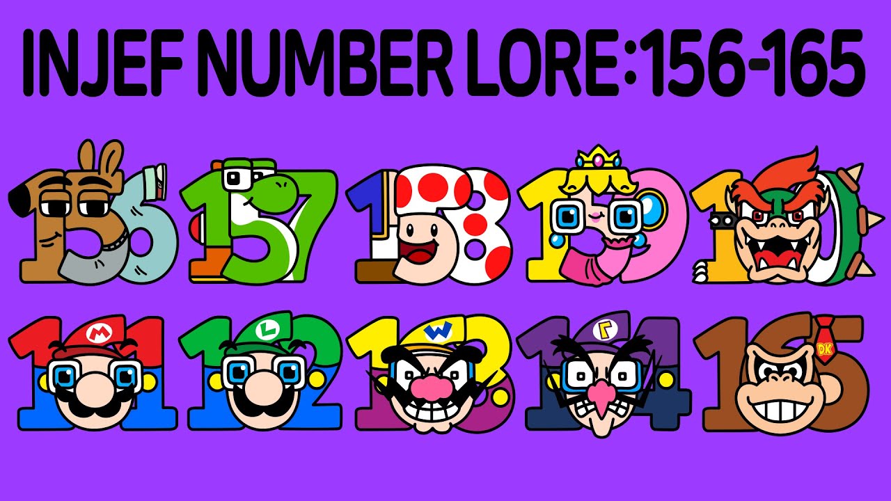 인제프 넘버로어 INJEF Number Lore (156-165)│Alphabet Lore meme - YouTube