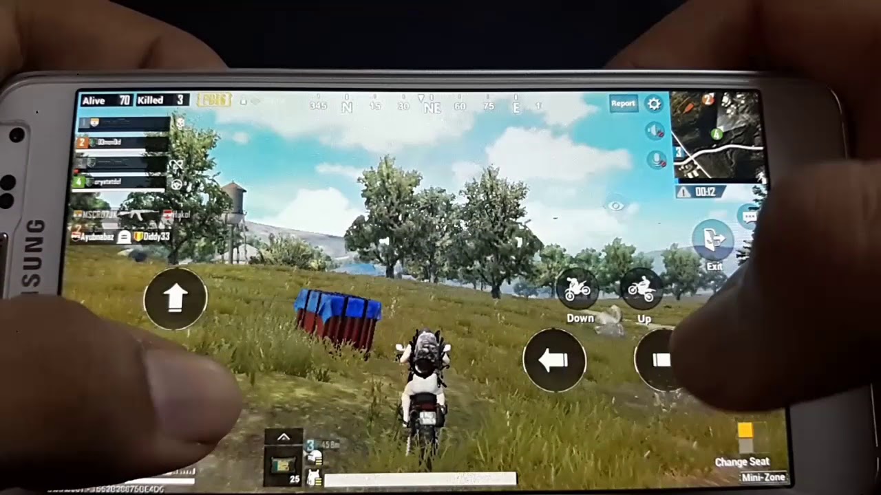 PUBG mobile on Samsung Galaxy Alpha - YouTube