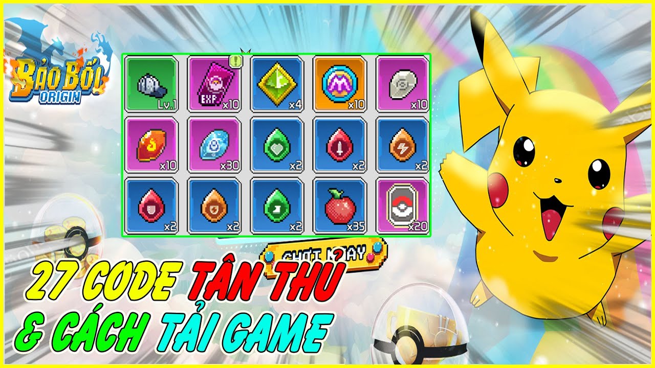 hướng dẫn nhập full 27 code Bảo Bối Origin & cách tải game - YouTube