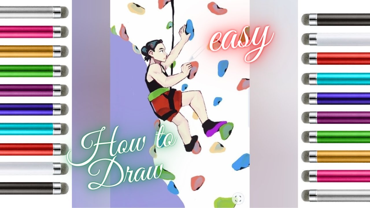 How to draw easy sports 🧗 Cómo dibujar deportes fáciles - YouTube