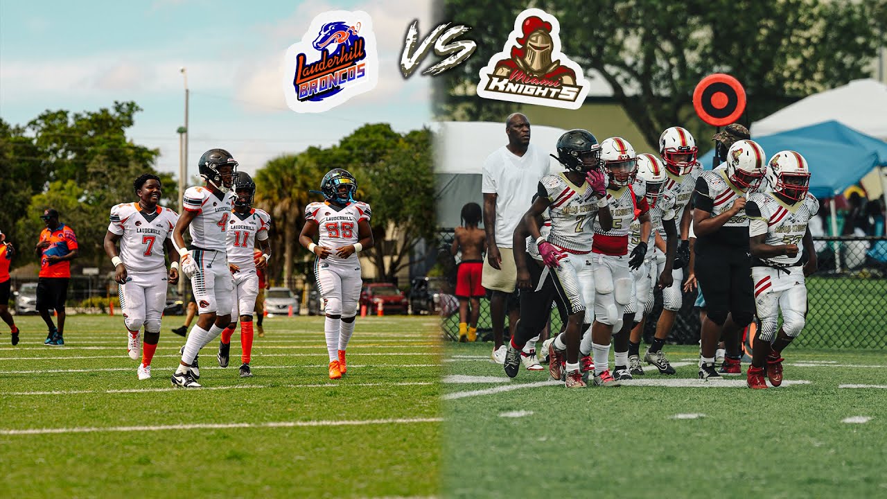 LAUDERHILL BRONCOS 12U VS MIAMI KNIGHTS 12U | FIRST PLAY FUMBLE ENS IN ...