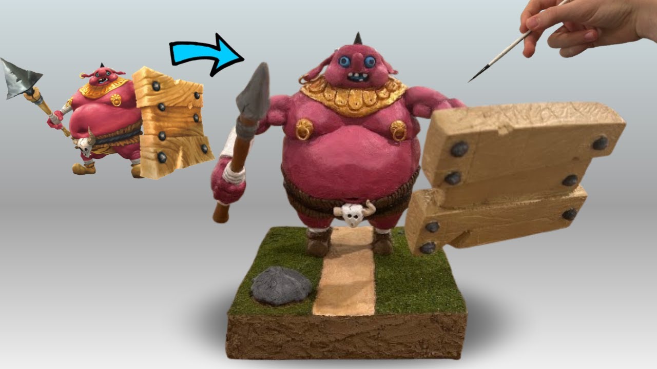 I recreated a Shield Moblin out of clay! - YouTube