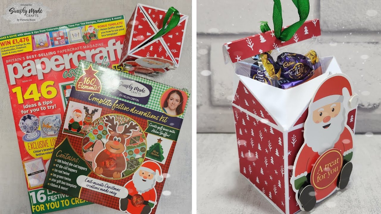 Santa Pop Up Suprise Treat Box Tutorial @HelenGriffinUK ...
