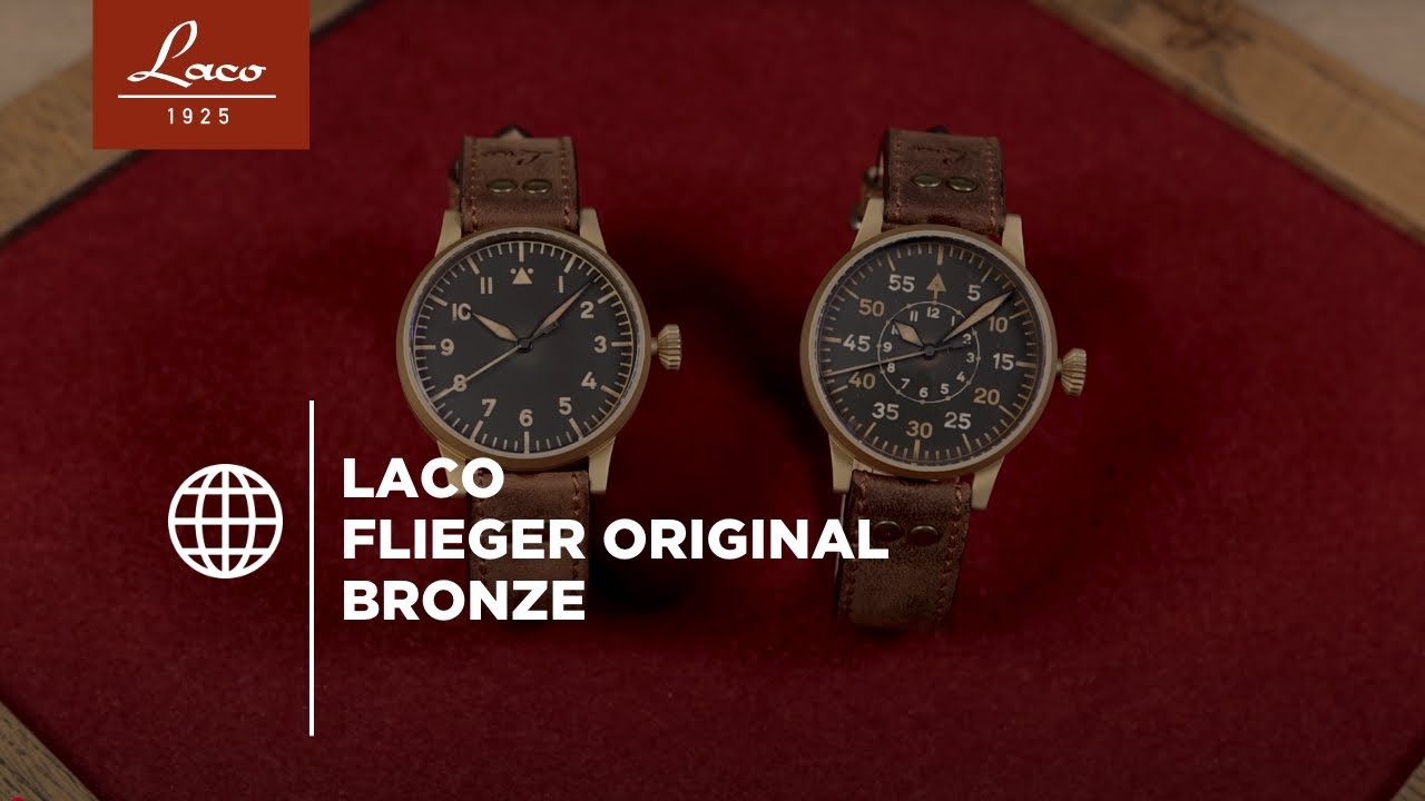 Montre d’aviateur Laco Original Bronze - YouTube