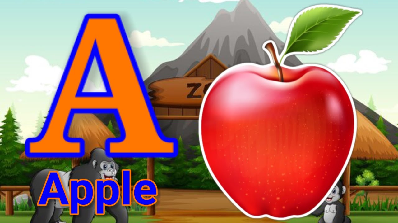 a for apple b for ball , apple ball cat dog elephant , kids learning ...