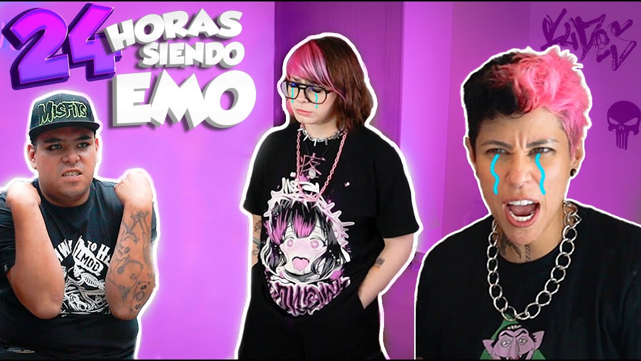24 HORAS SIENDO EMO 😈🤘🏿- * Salí a la calle así * 😰 | Ali Izquierdo ...