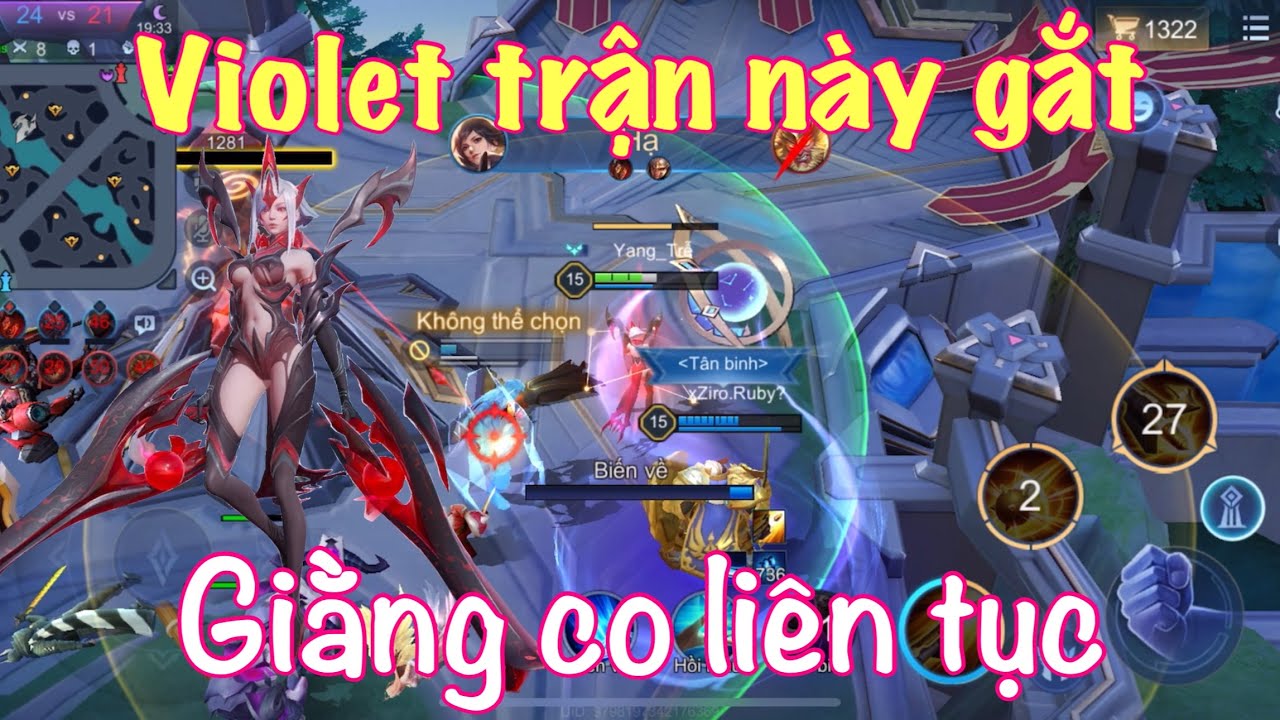 Violet lâu lâu có trận đánh gắt thiệt sự - LQMB - YouTube