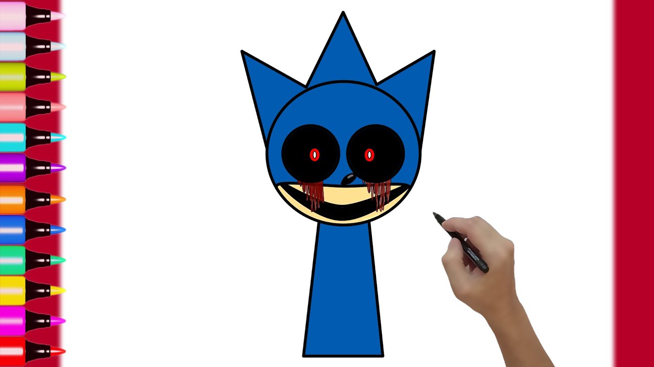 How to Draw Incredibox Sprunki Sonic EXE Retake | Drawing and Coloring ...