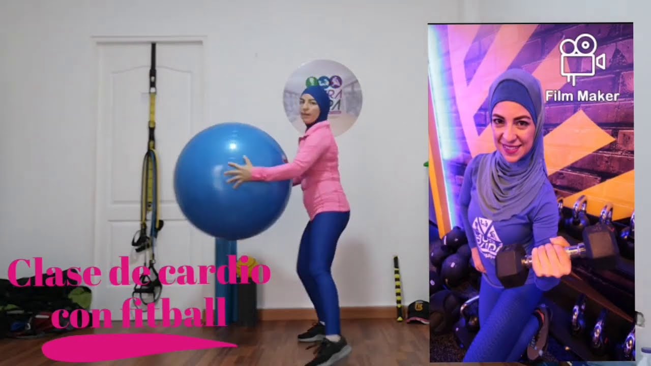 Clase de cardio con fitball - YouTube
