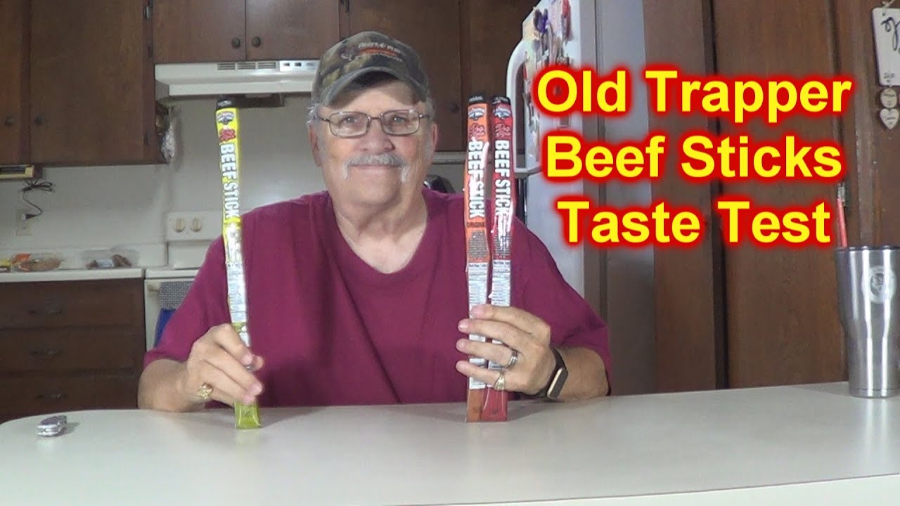 Old Trapper Traditional Style Real Wood Smoked Beef Sticks Taste Test ...