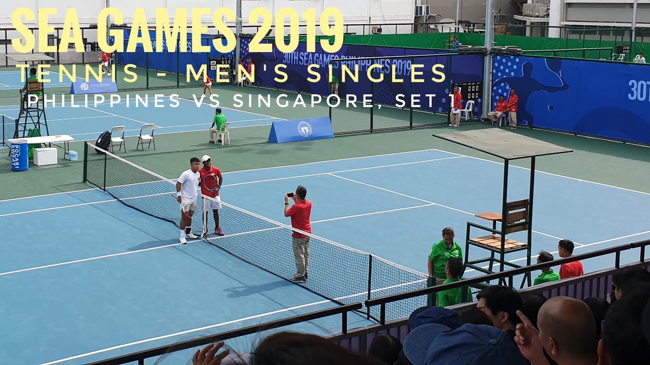 SEA Games 2019 Tennis Men's Singles - Philippines vs Singapore Set 1 ...
