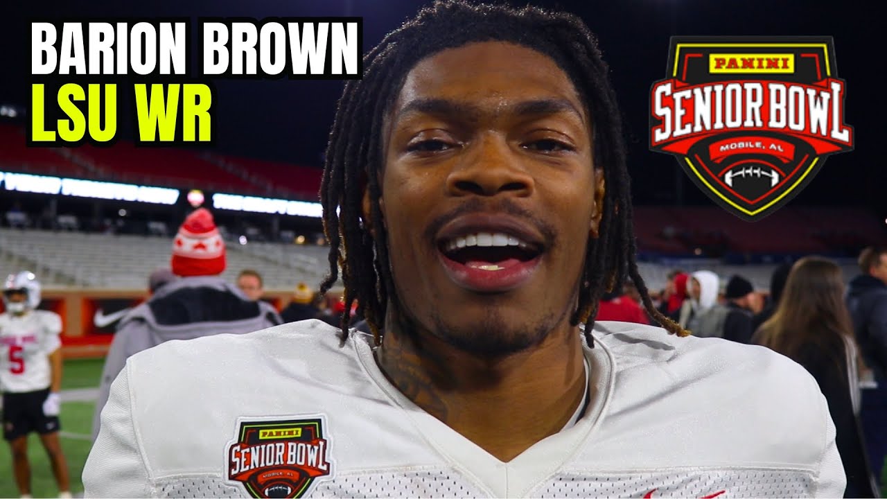 Barion Brown lights up WR vs DB drills | Senior Bowl Interview - YouTube