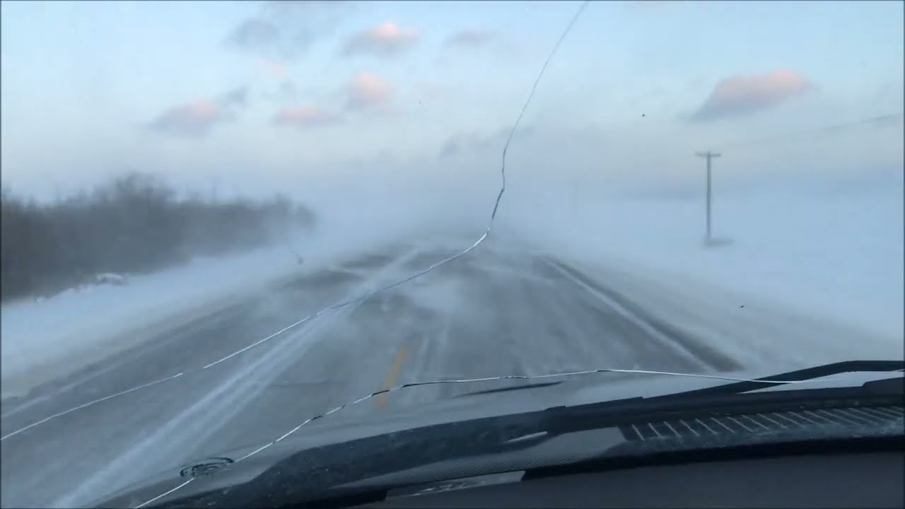 Bad weather and ice crossing - YouTube