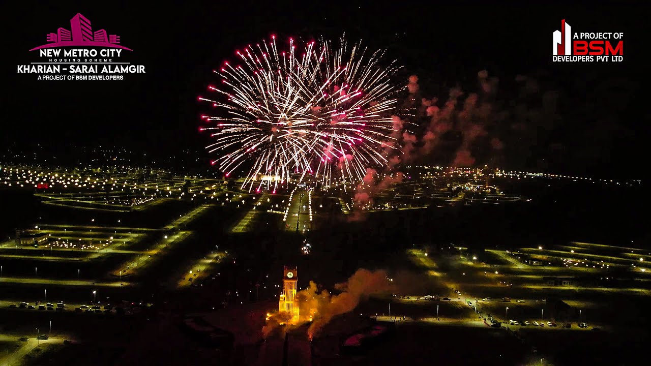 New Year's Eve Grand Fireworks Display | New Metro City Kharian | 31/12 ...
