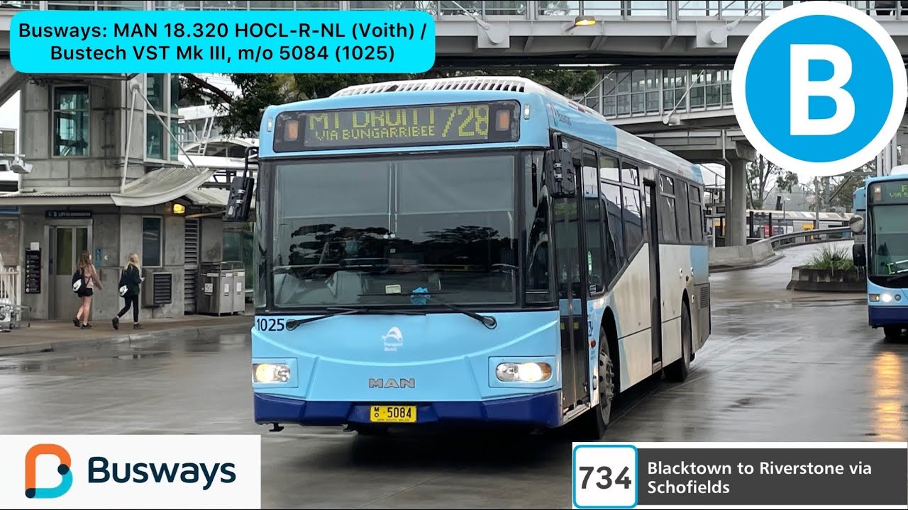 Busways: MAN 18.320 HOCL-R-NL (Voith) / Bustech VST Mk III, m/o 5084 ...