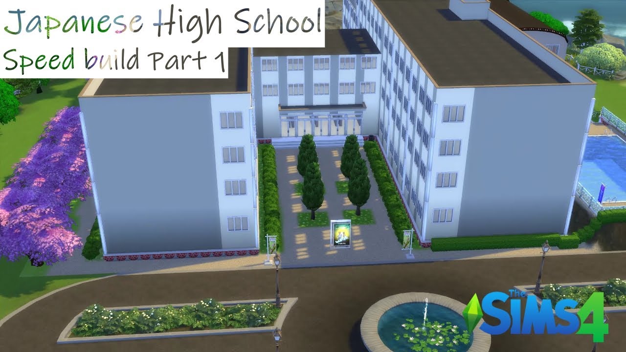 Japanese High School | The Sims 4 | Speed Build Part 1 - YouTube
