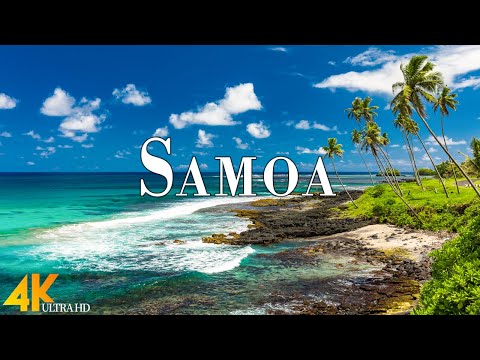 Samoa 4K Ultra HD • Explore Beautiful Spring Samoa, Relaxation Film with Calming Music.