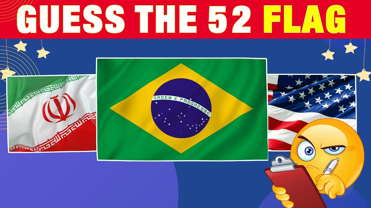 Guess the Flag Quiz 🌎🤔 | Can You Guess the 52 Flags? - YouTube