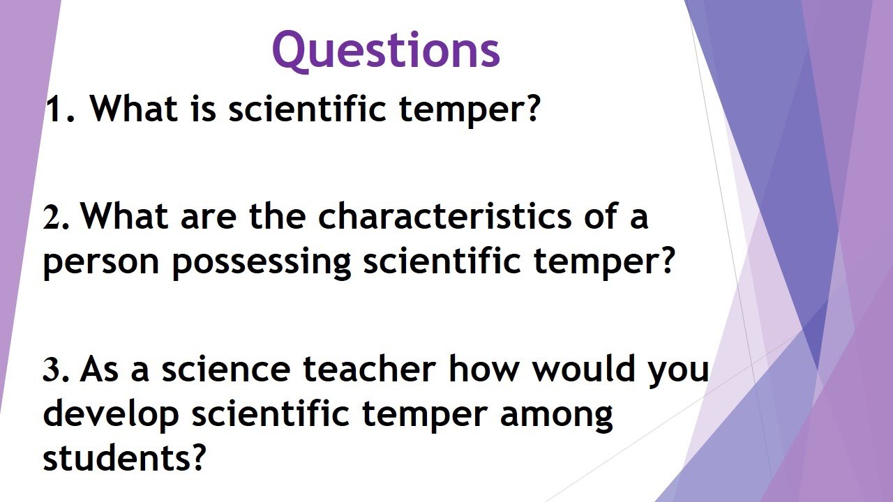 B.Ed Notes: Science: UDP: What is scientific temper? Characteristics of ...