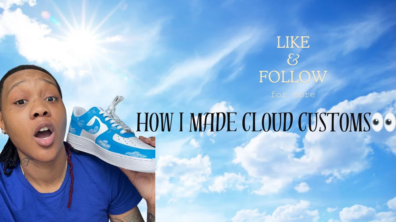 HOW TO ..AIRBRUSH !! CLOUD CUSTOM AF1 !👀👀🥶🥶#paintingtutorial - YouTube