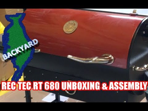 Rec Tec RT 680 Pellet Grill Unboxing and Assembly - YouTube