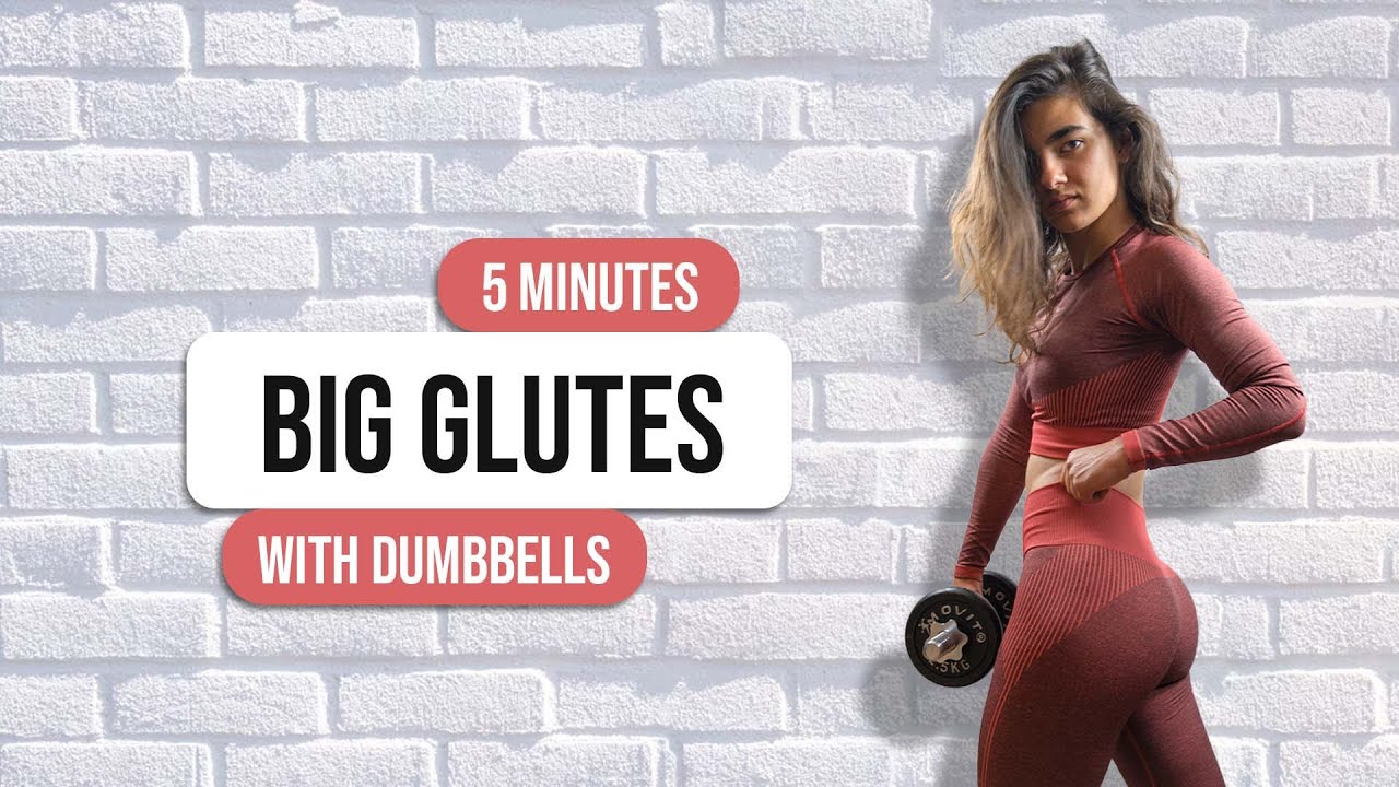 5 Min Build Your Glutes with Dumbbells I Home Workout for Aesthetic ...