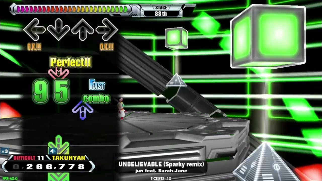 【DDR GRAND PRIX】UNBELIEVABLE (Sparky remix)【DIFFICULT】 - YouTube